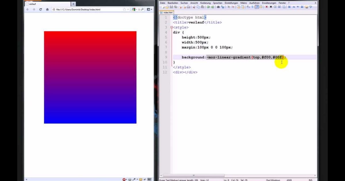 Verläufe mit CSS3 – Webdesign-Tutorial