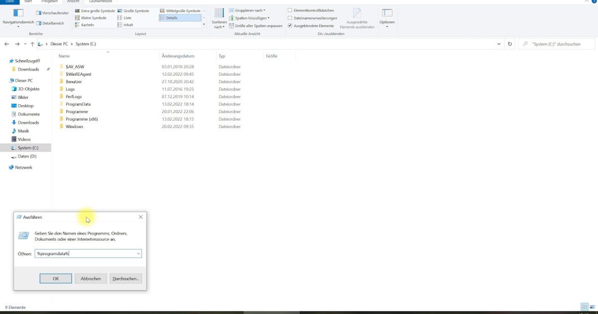 ProgramData anzeigen – Windows-Tutorial