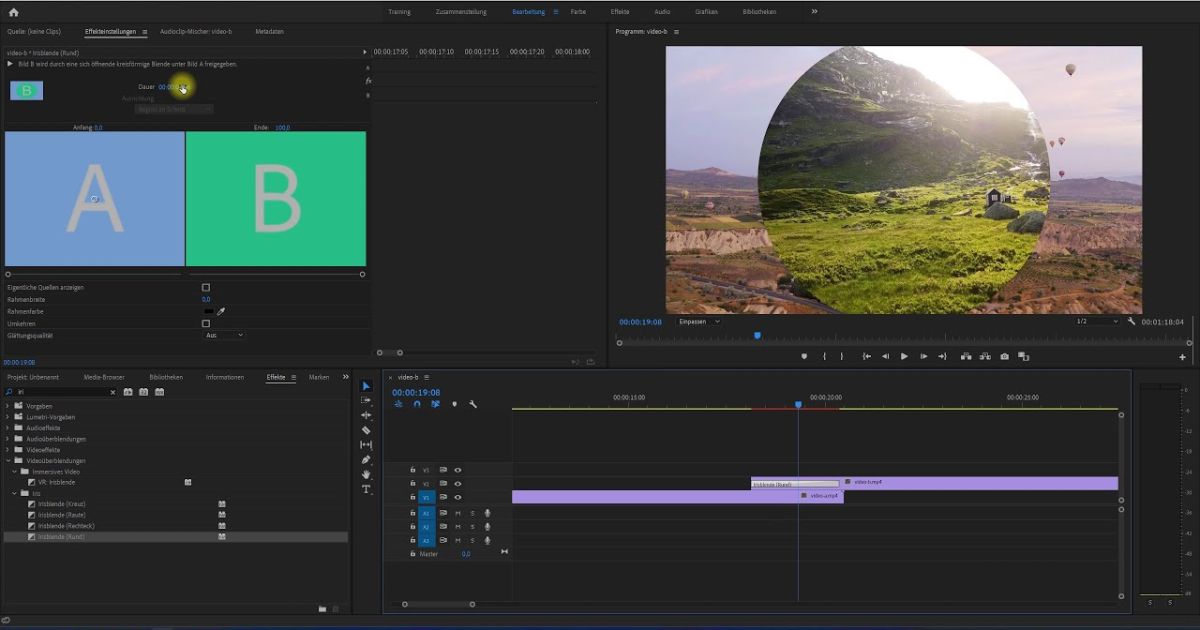 Runder Übergangseffekt (Irisblende, Circle Iris Transition) – Premiere ...