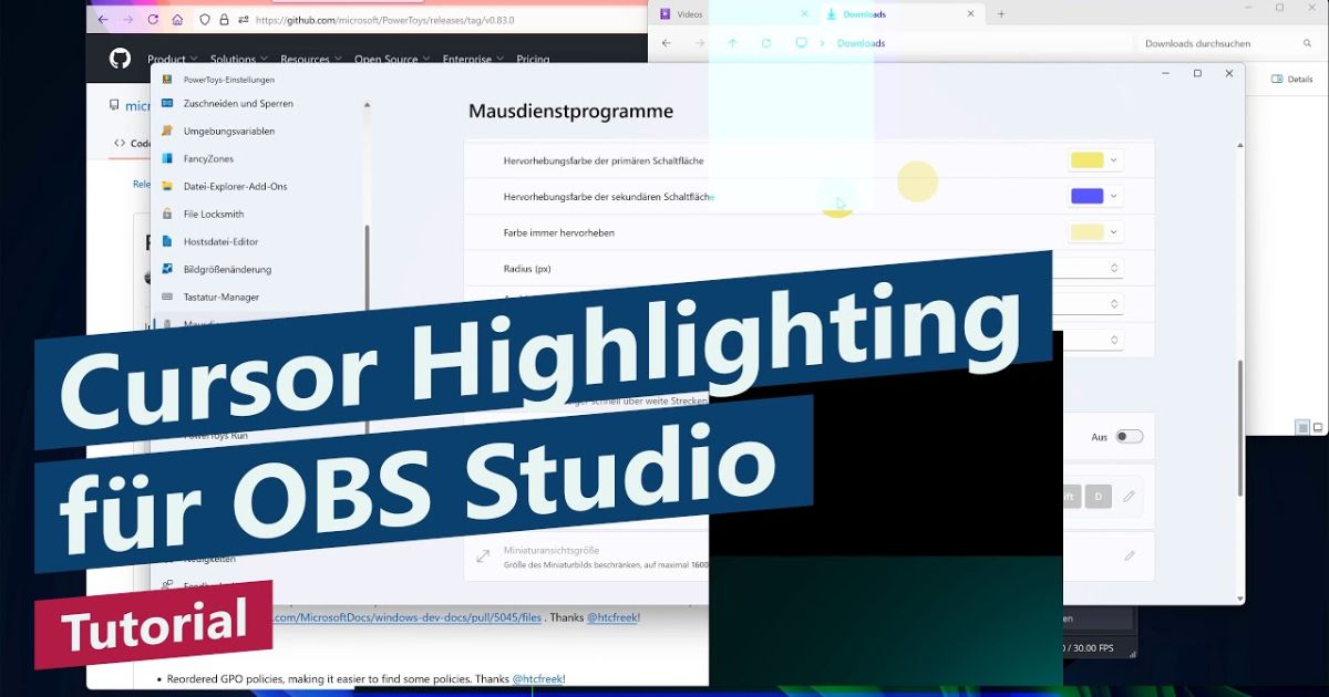 Cursor Highlighting – Maus hervorheben für OBS Studio ...