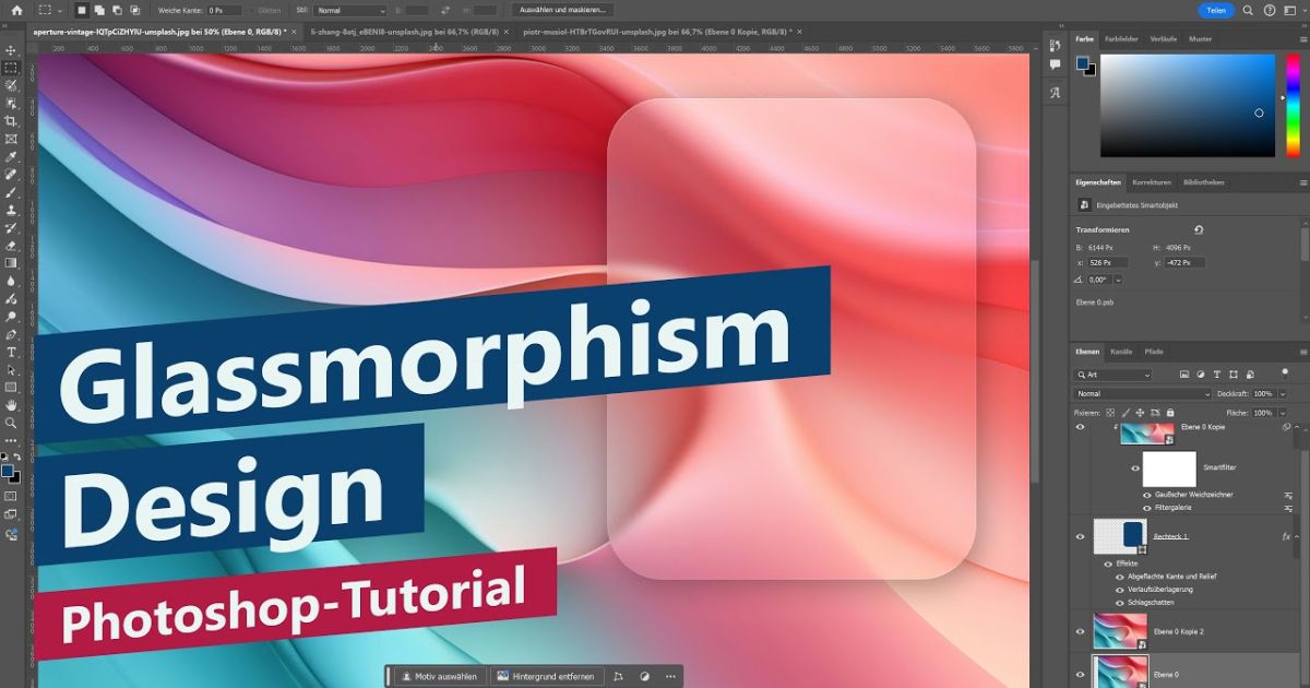 Glassmorphism Design Effekt – Photoshop-Tutorial