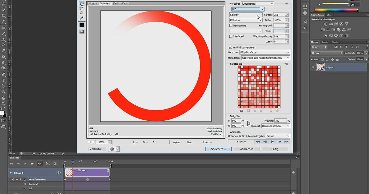 GIF-Preloader Animation erstellen – Photoshop-Tutorial